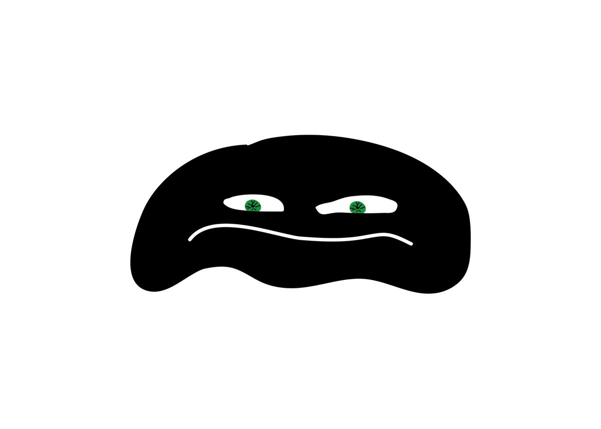 'Funny scary black face' Poster by Zihouf Samia | Displate