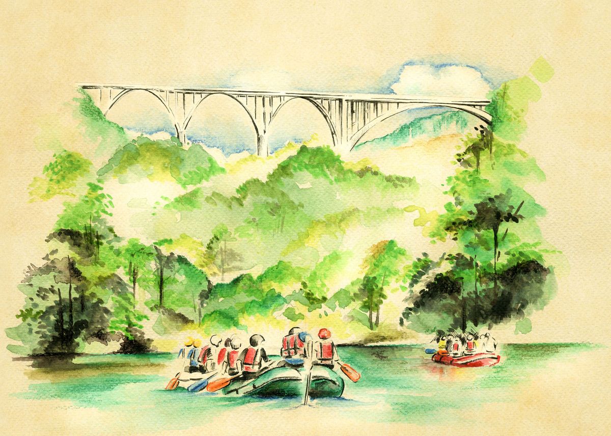 'Rafting' Poster by OB Creative | Displate