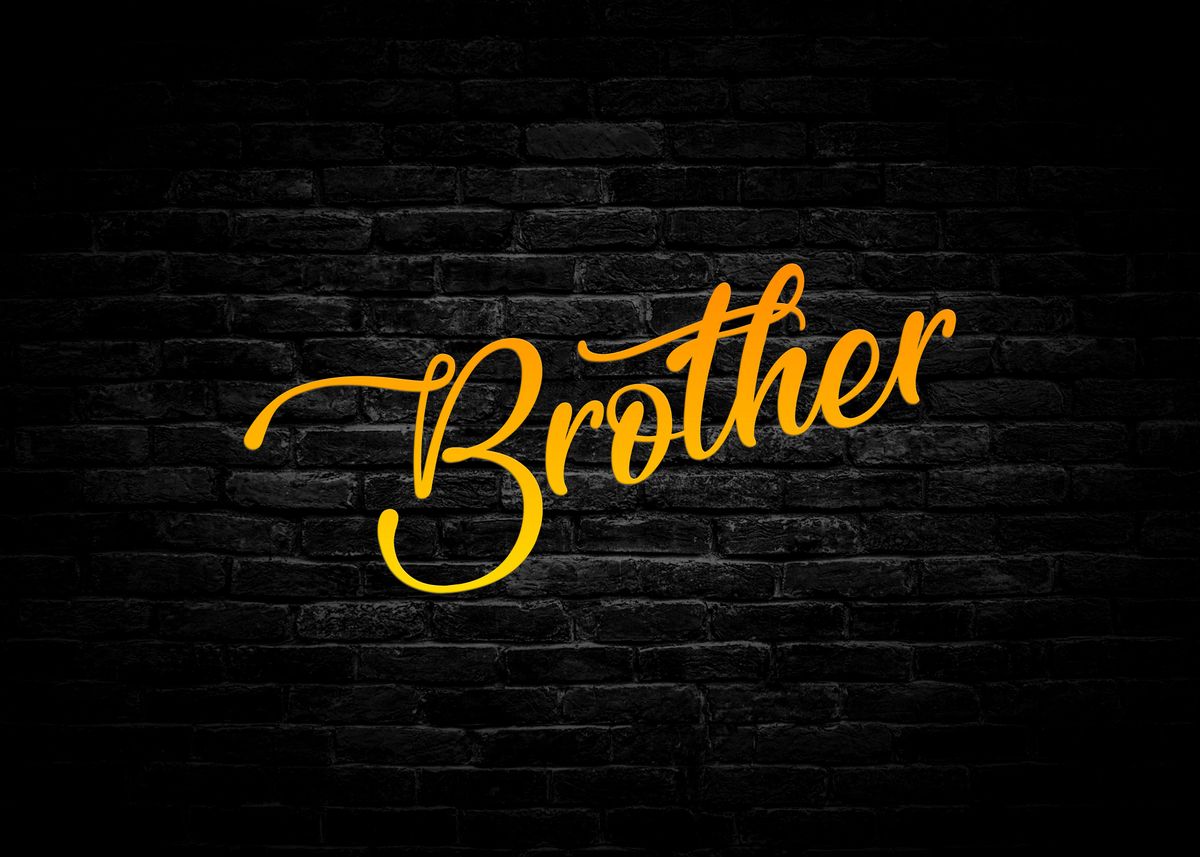 'Brother' Poster, picture, metal print, paint by Graphix | Displate