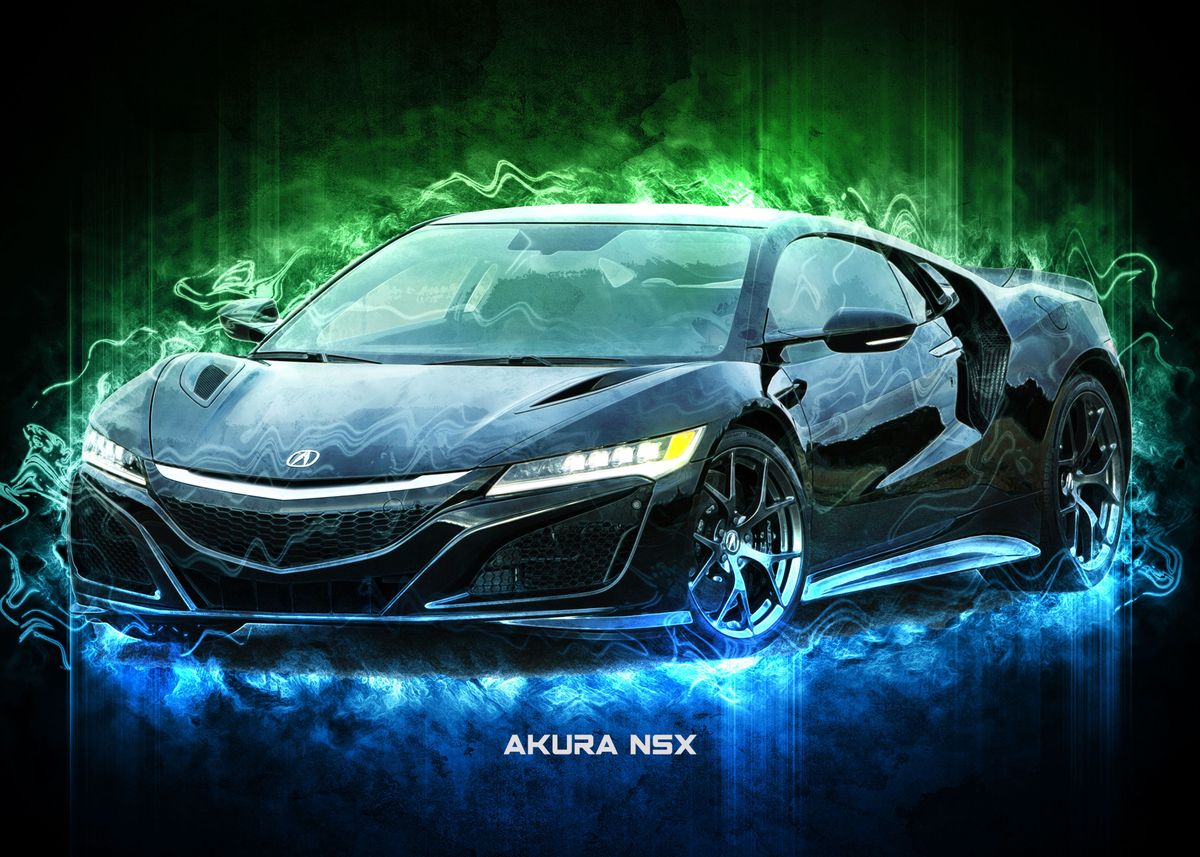 'acura nsx' Poster, picture, metal print, paint by Naui Art | Displate