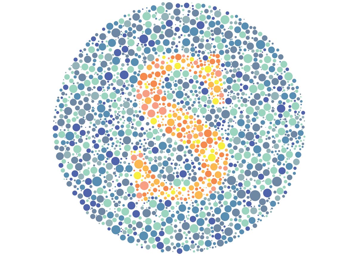 'S Eye Test Letter Circle' Poster, picture, metal print, paint by ...
