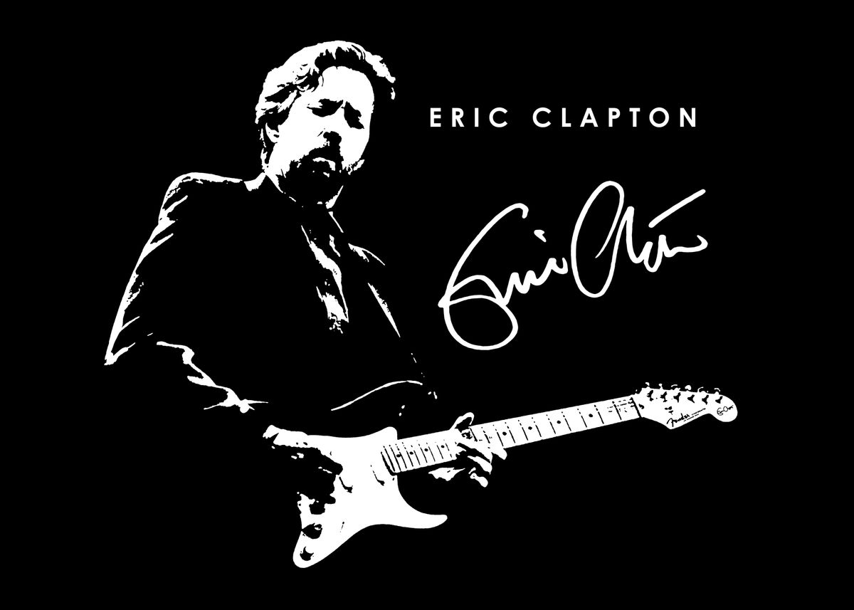 'Eric Clapton Guitar' Poster, picture, metal print, paint by Carlos ...