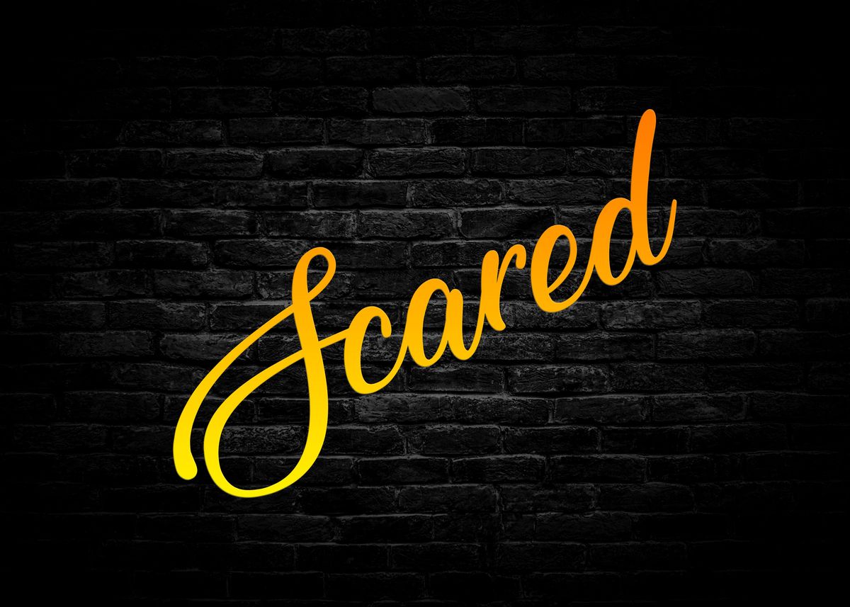 'Scared' Poster, picture, metal print, paint by Graphix | Displate