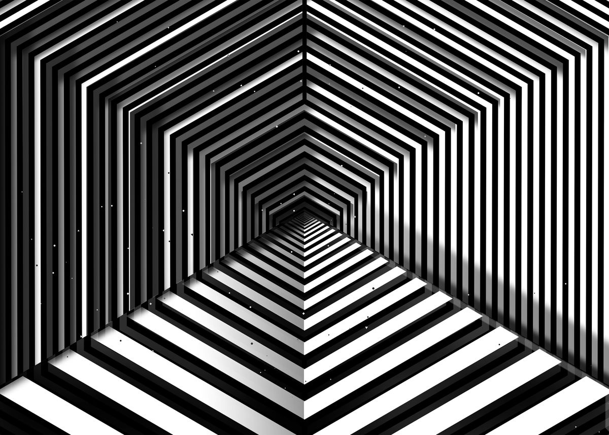 'Hexagonal portal' Poster, picture, metal print, paint by Divin Creador ...