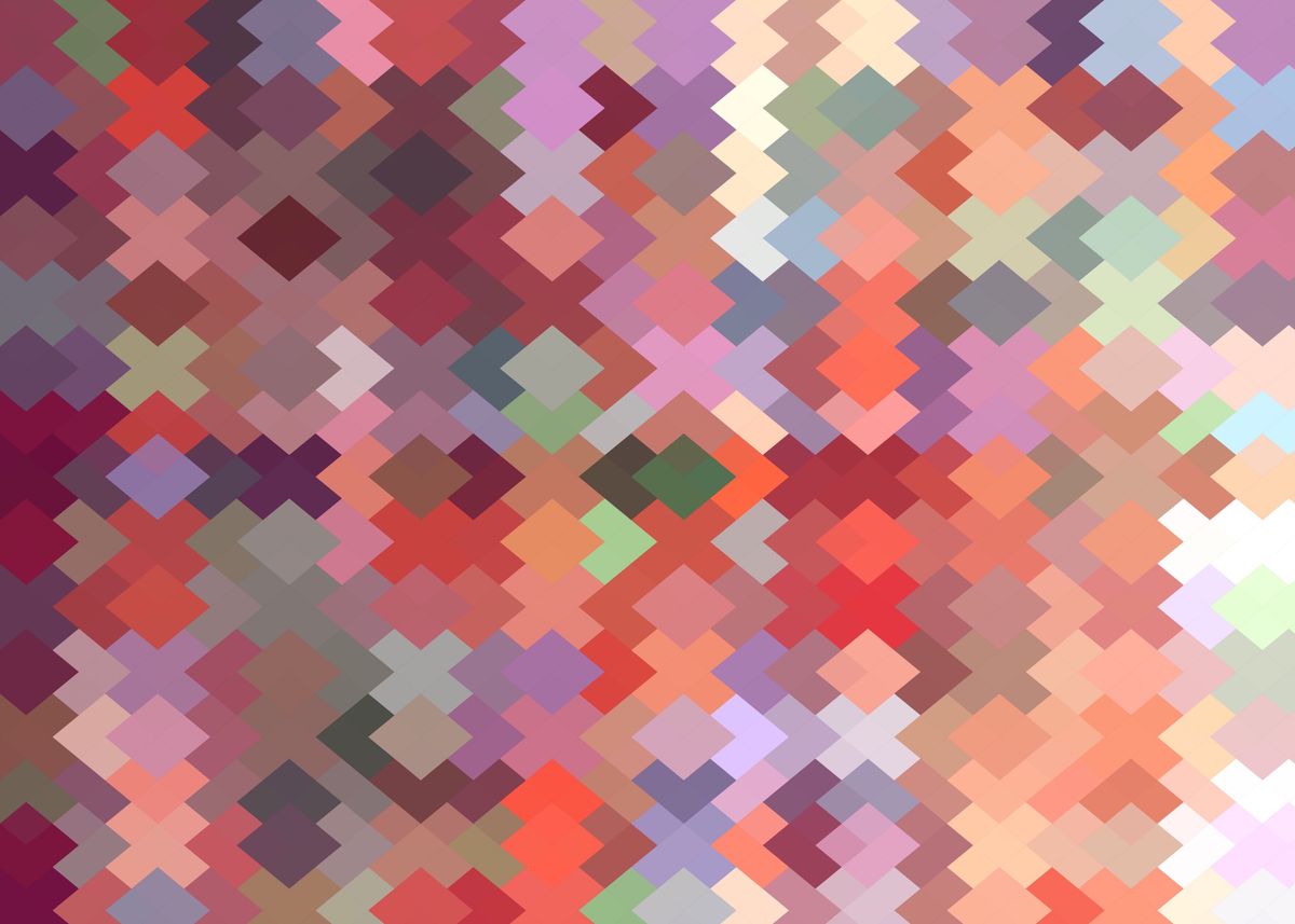 'geometric square pixel art' Poster by timmy LA | Displate