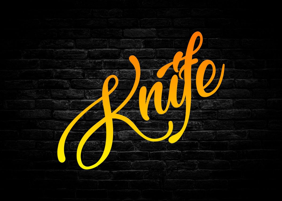 'Knife' Poster, picture, metal print, paint by Graphix | Displate