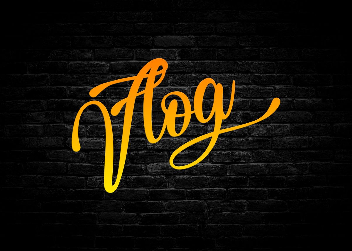 'Vlog' Poster, picture, metal print, paint by Graphix | Displate