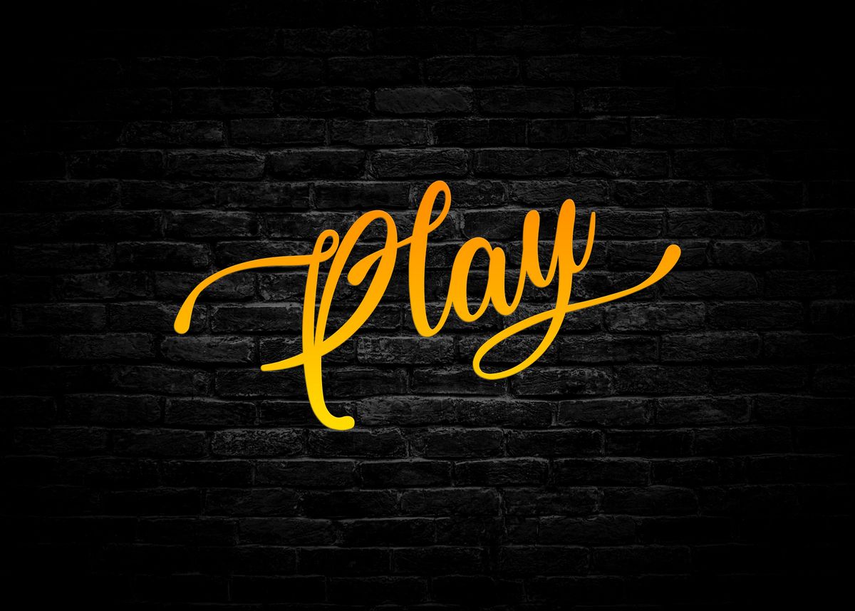 'Play' Poster, picture, metal print, paint by Graphix | Displate