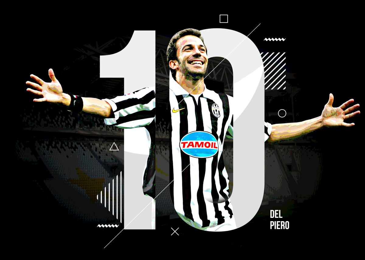 'del piero' Poster, picture, metal print, paint by Izmo Scribbles ...