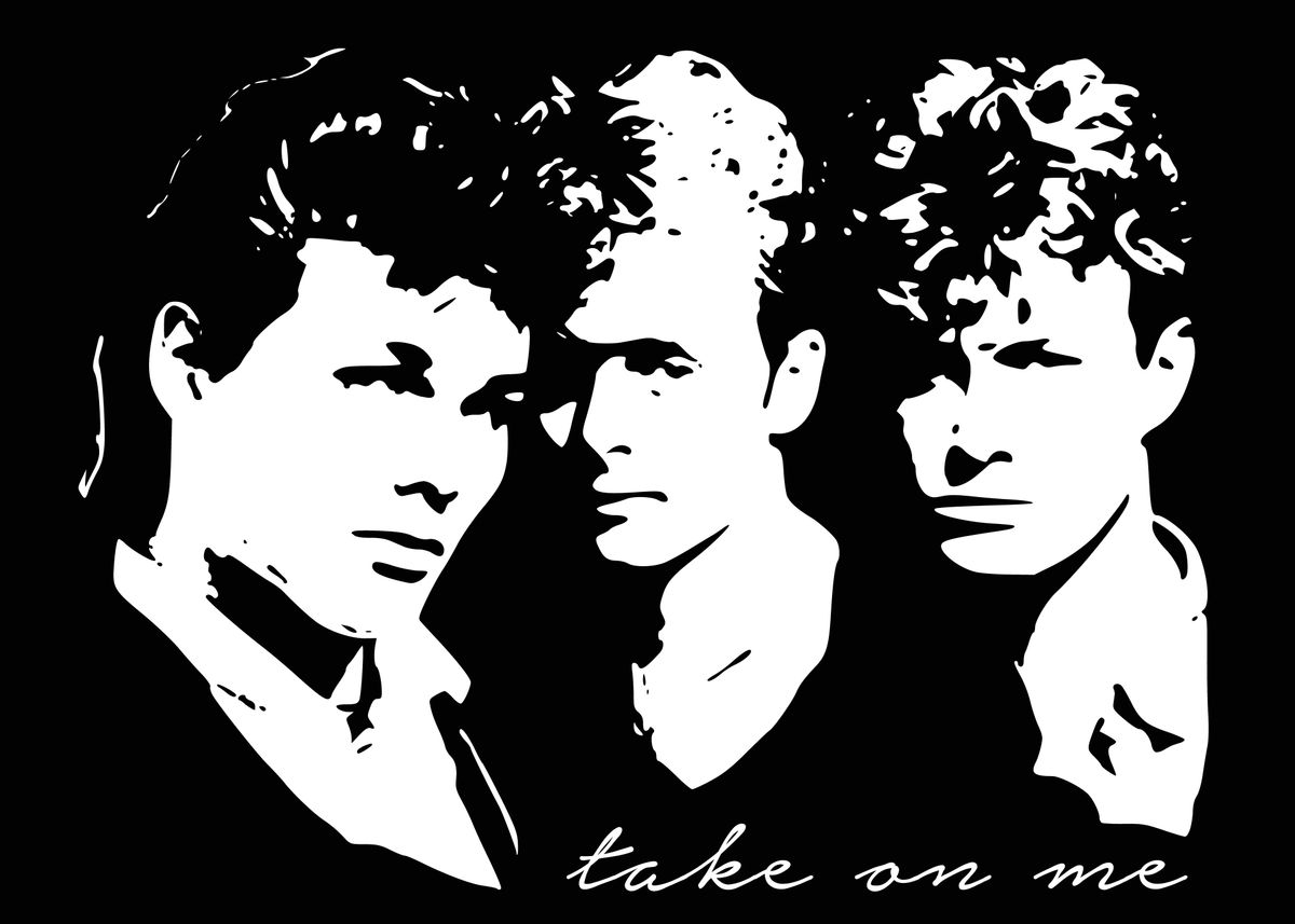 'Aha Take On Me' Poster, picture, metal print, paint by Filip Hellman ...