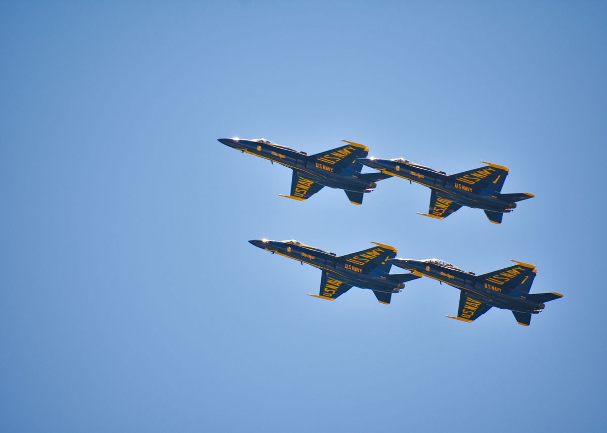 'Blue Angels' Poster, picture, metal print, paint by Nick GS | Displate