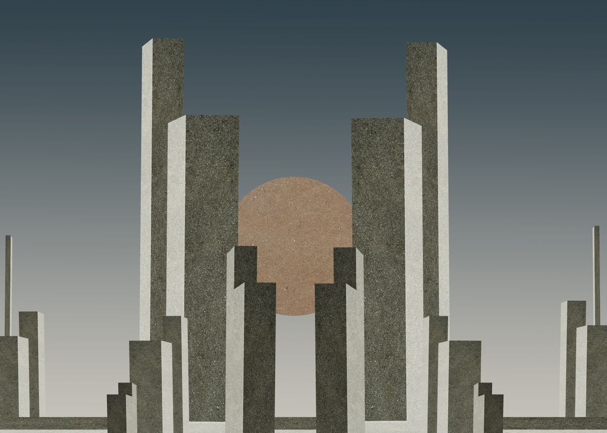 'The monstrous landscape 14' Poster, picture, metal print, paint by ...