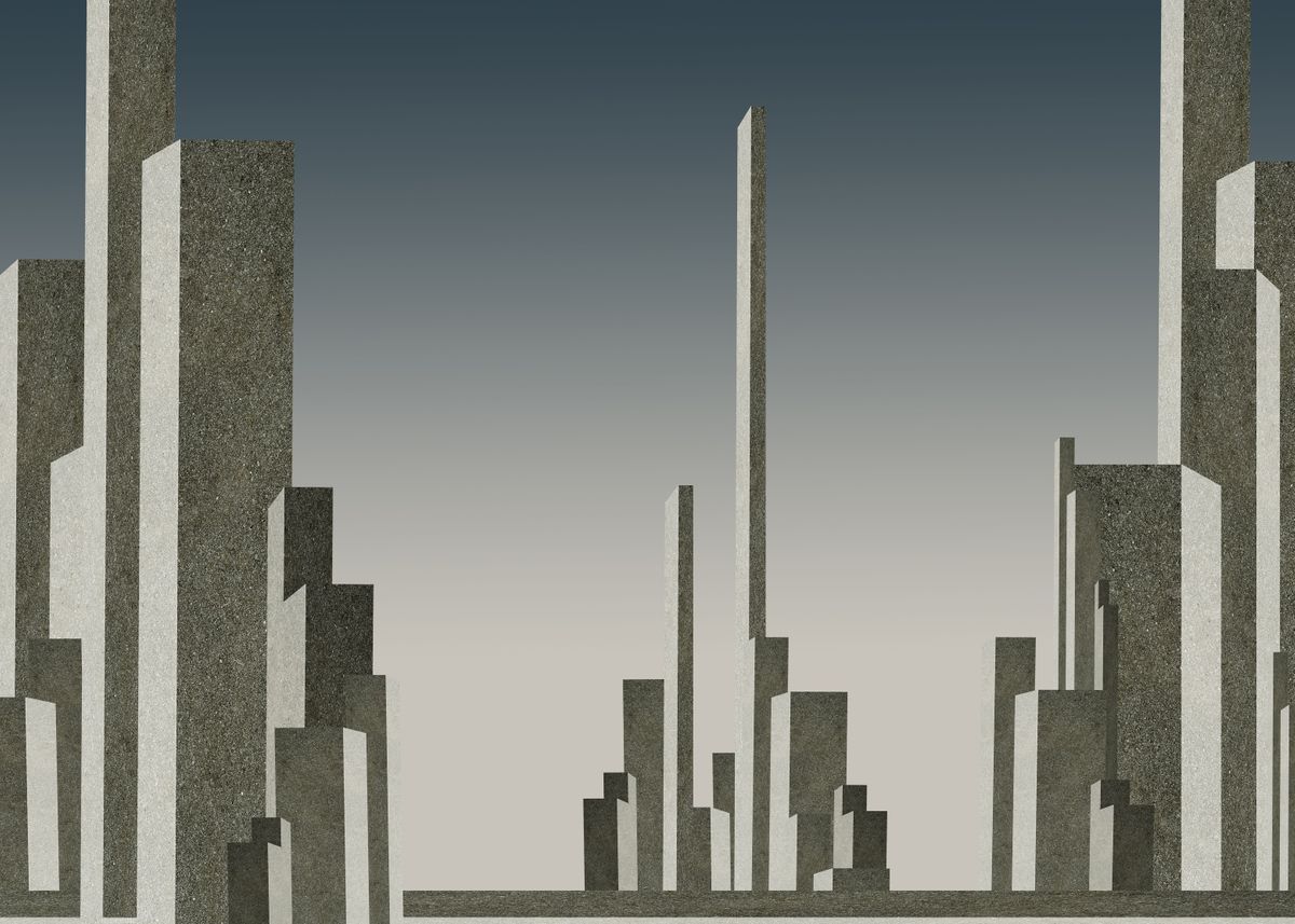 'The monstrous landscape 10' Poster, picture, metal print, paint by ...