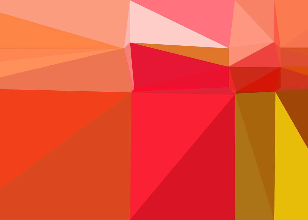 'colorful triangle art' Poster, picture, metal print, paint by eigens ...