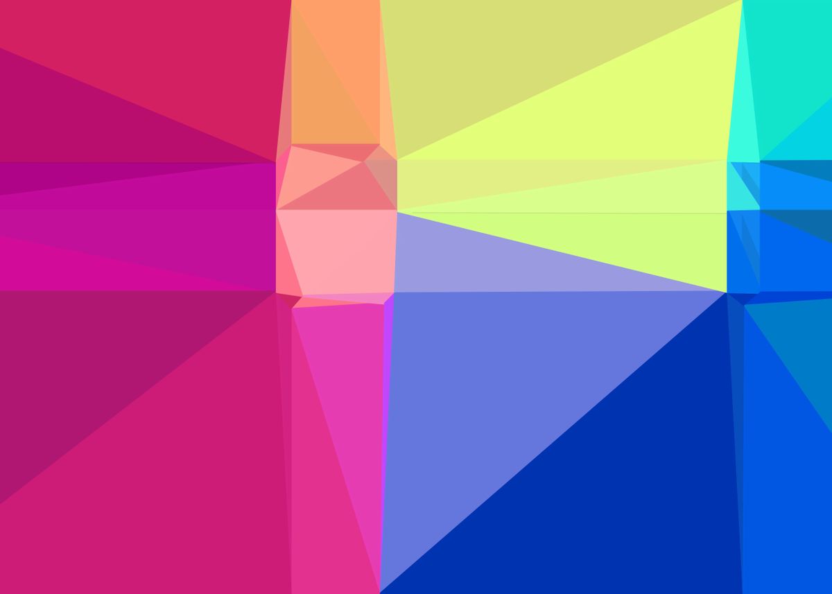 'colorful triangle art' Poster, picture, metal print, paint by eigens ...