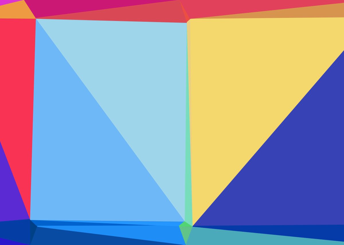 'colorful triangle art' Poster by eigens | Displate