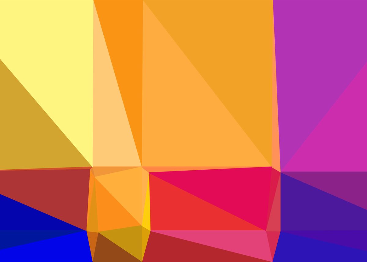 'colorful triangle art' Poster, picture, metal print, paint by eigens ...