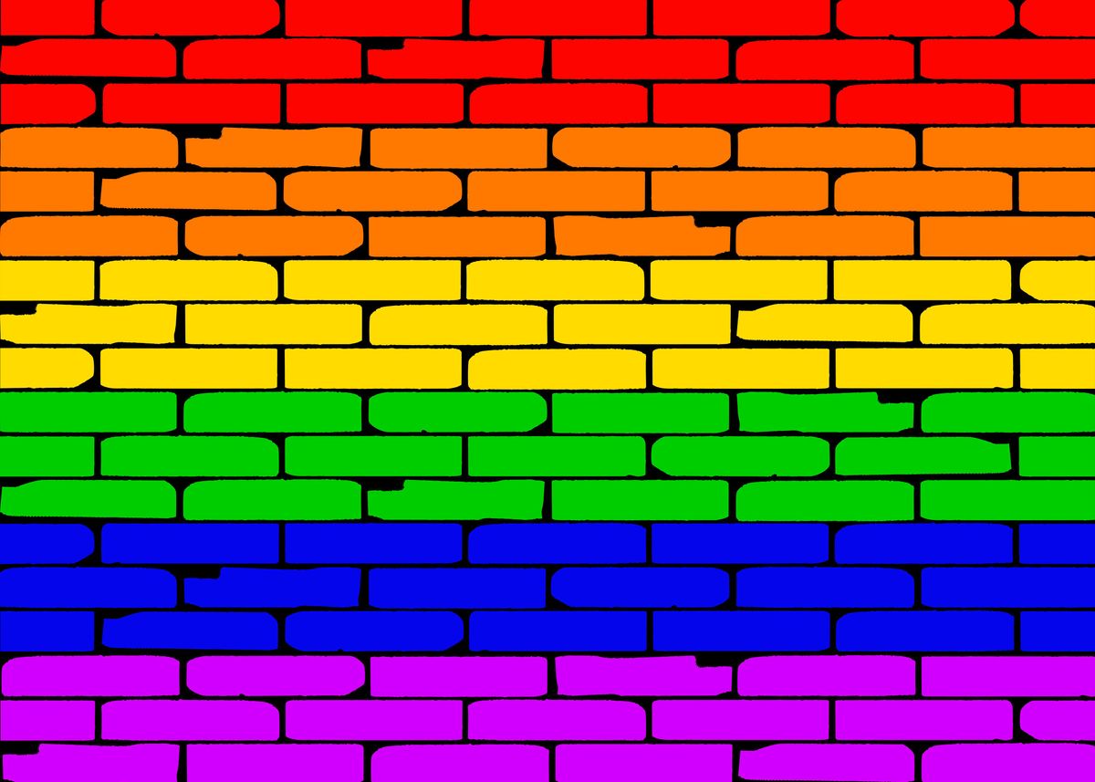 'Transexual Rainbow Wall' Poster by HomeStead Digital | Displate