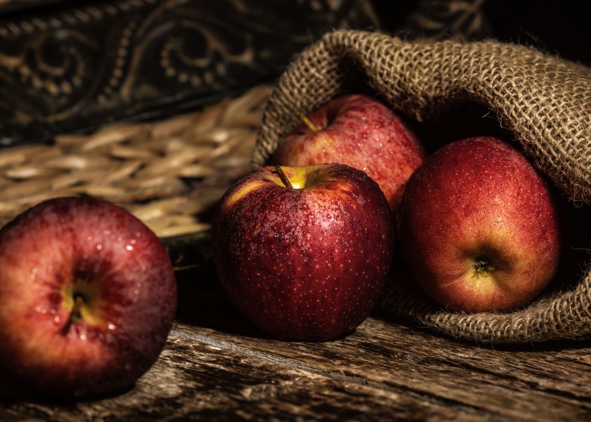 'Red apples' Poster, picture, metal print, paint by Antonio Gravante ...