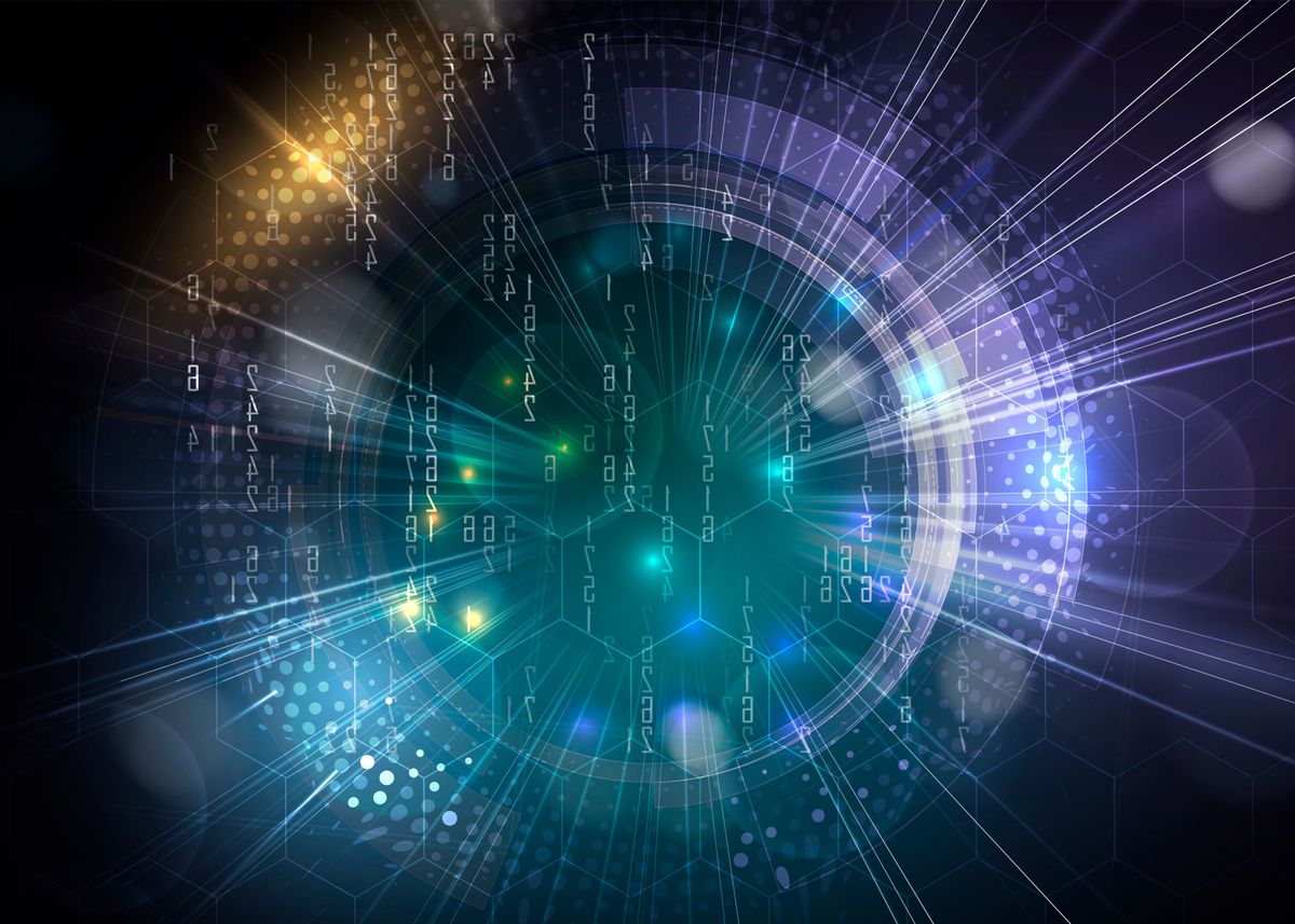 'Technology background' Poster, picture, metal print, paint by Vs 1489 ...