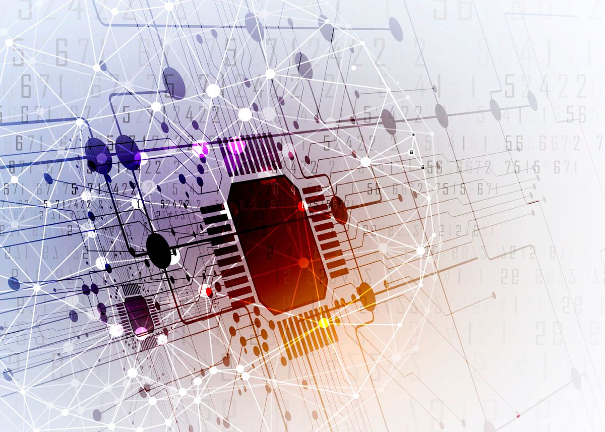 'abstract technology' Poster, picture, metal print, paint by Vs 1489 ...