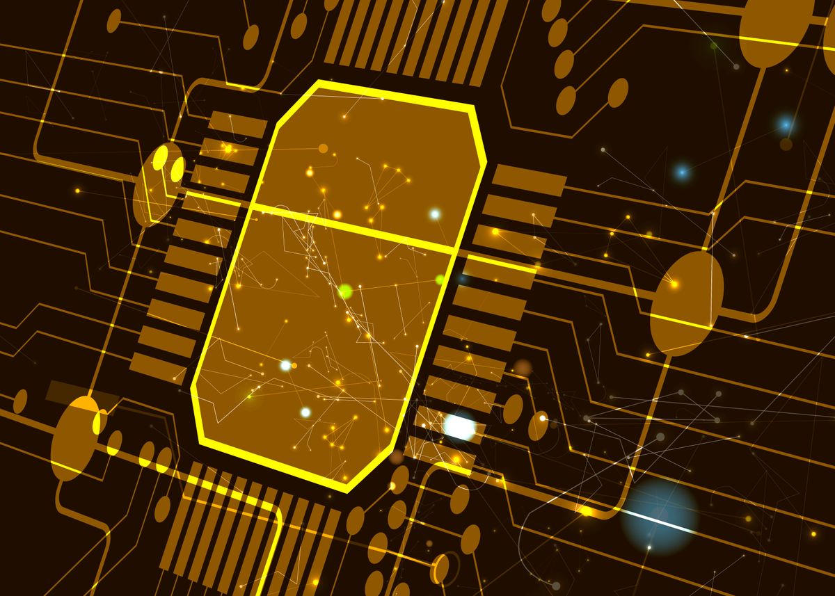 'abstract technology' Poster, picture, metal print, paint by Vs 1489 ...