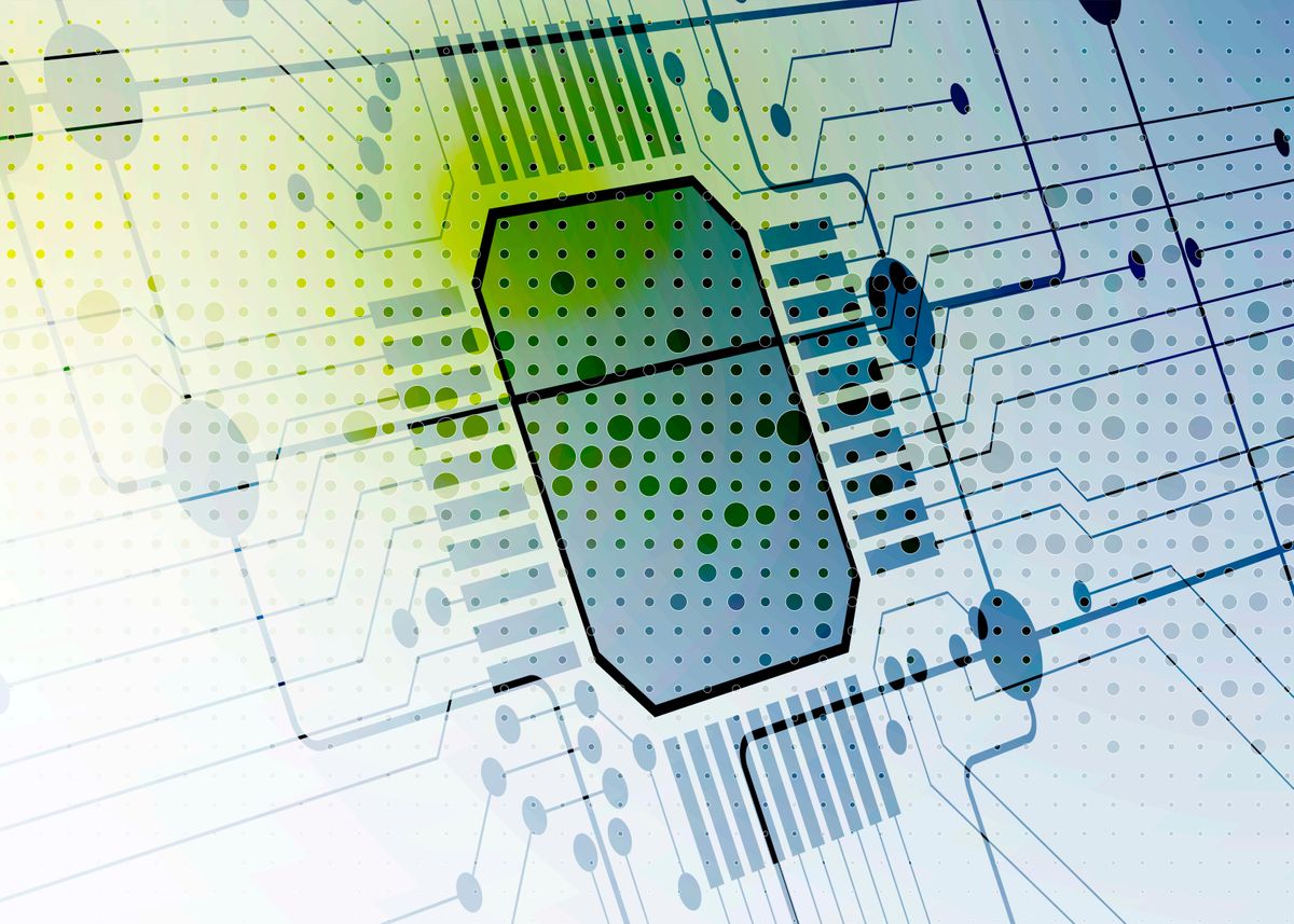 'abstract technology' Poster, picture, metal print, paint by Vs 1489 ...