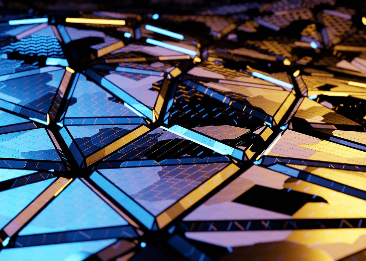 'Triangles' Poster, picture, metal print, paint by Mohamed Osama | Displate