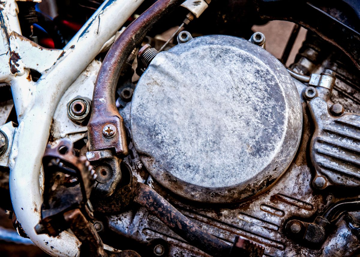 'Vintage Motorcycle Engine' Poster, picture, metal print, paint by Art ...