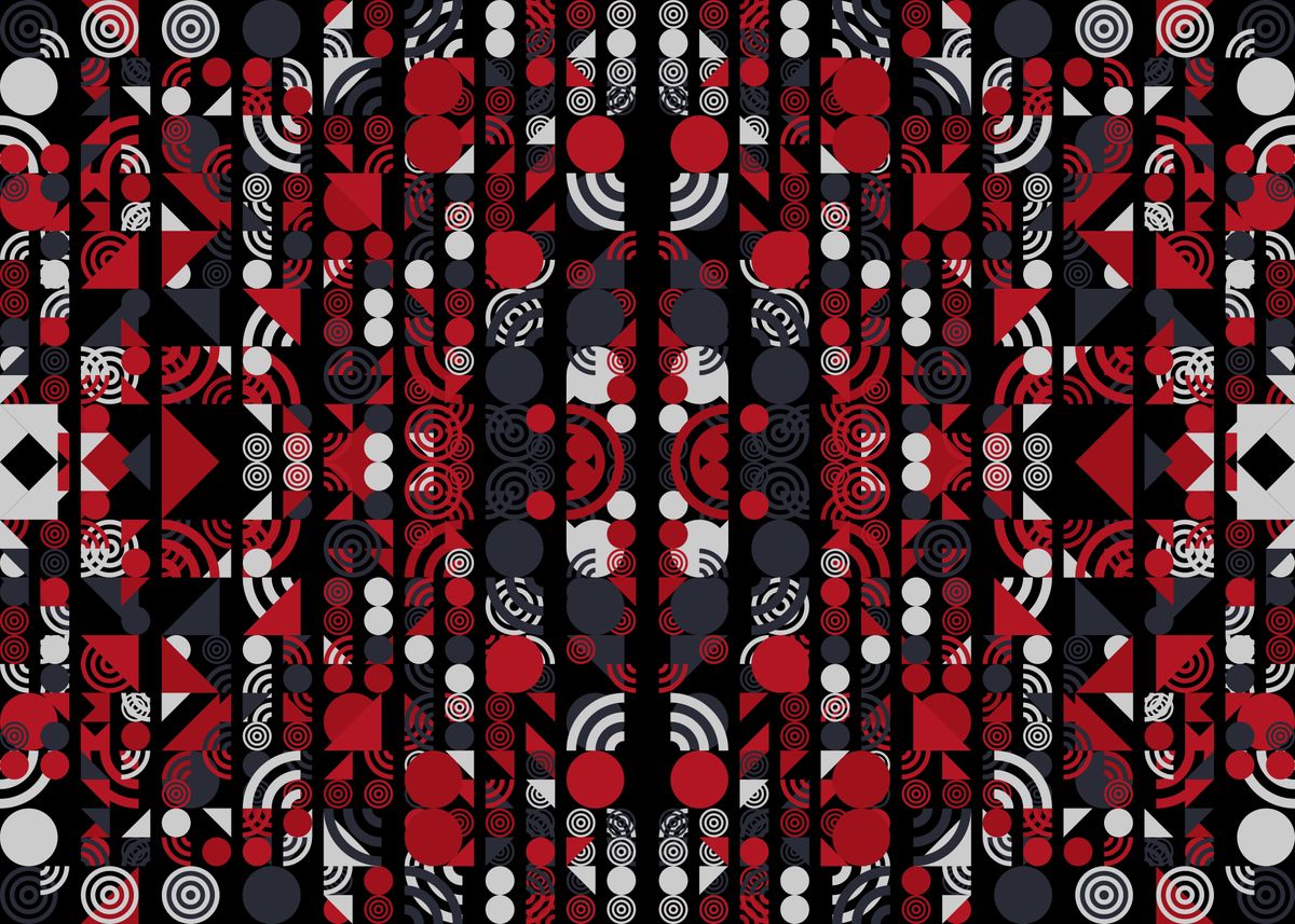 'Abstract Symbols Pattern G' Poster by Iurii Vlasenko | Displate