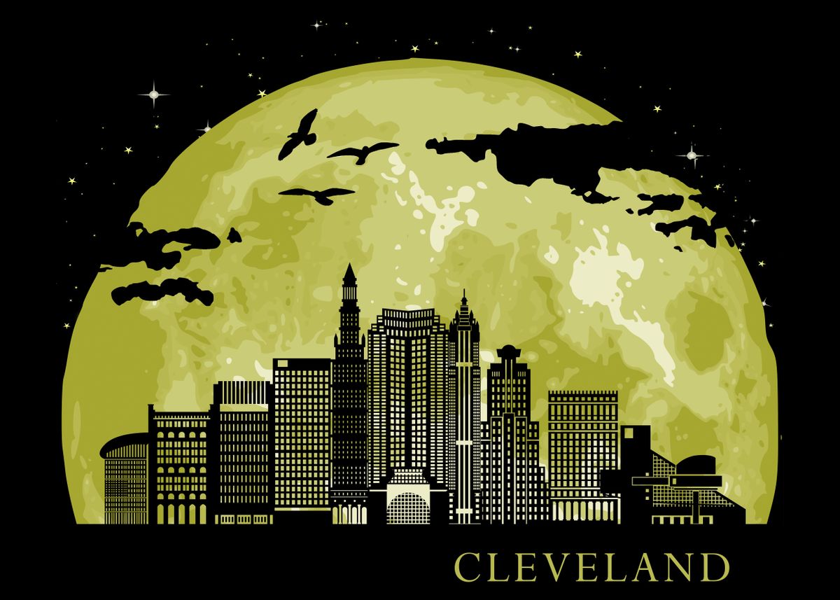 'Cleveland' Poster, picture, metal print, paint by El Tropico | Displate