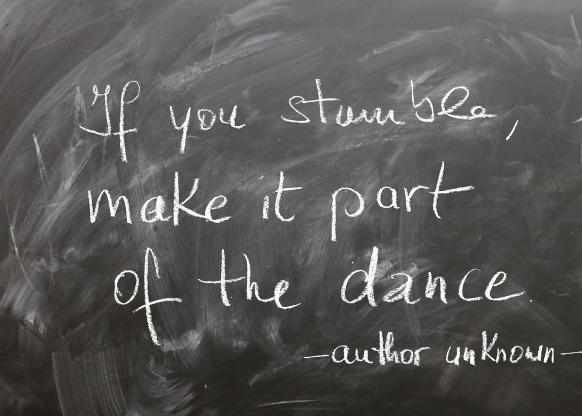 'if you stumble' Poster, picture, metal print, paint by Mala | Displate