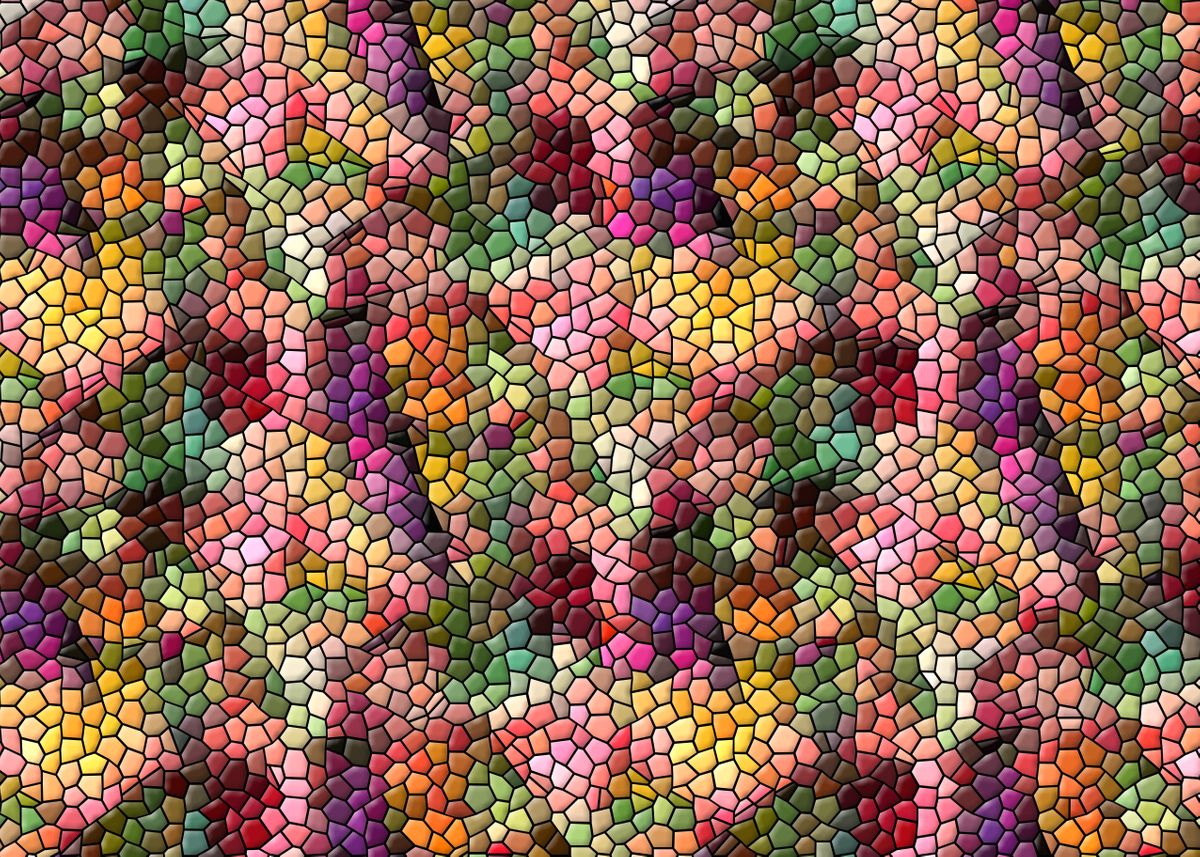 'abstract modern mosaic ' Poster by Ornella Bonomini | Displate