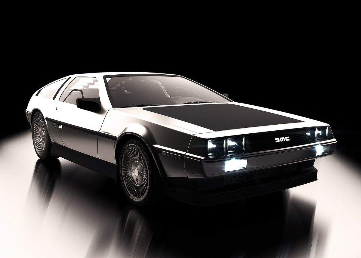 'movie Delorean Car poster' Poster, picture, metal print, paint by mk ...
