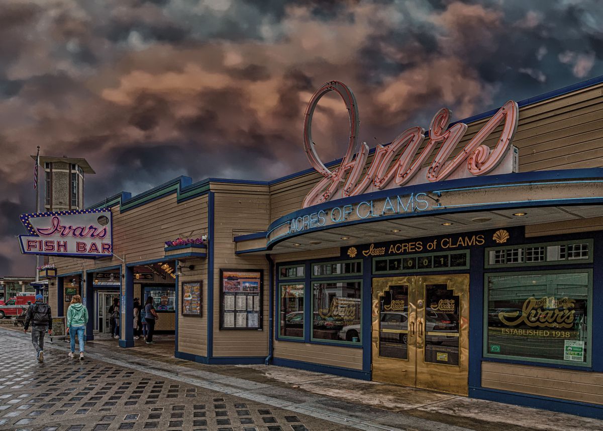 'Ivars Acres of Clams' Poster by Darryl Brooks | Displate