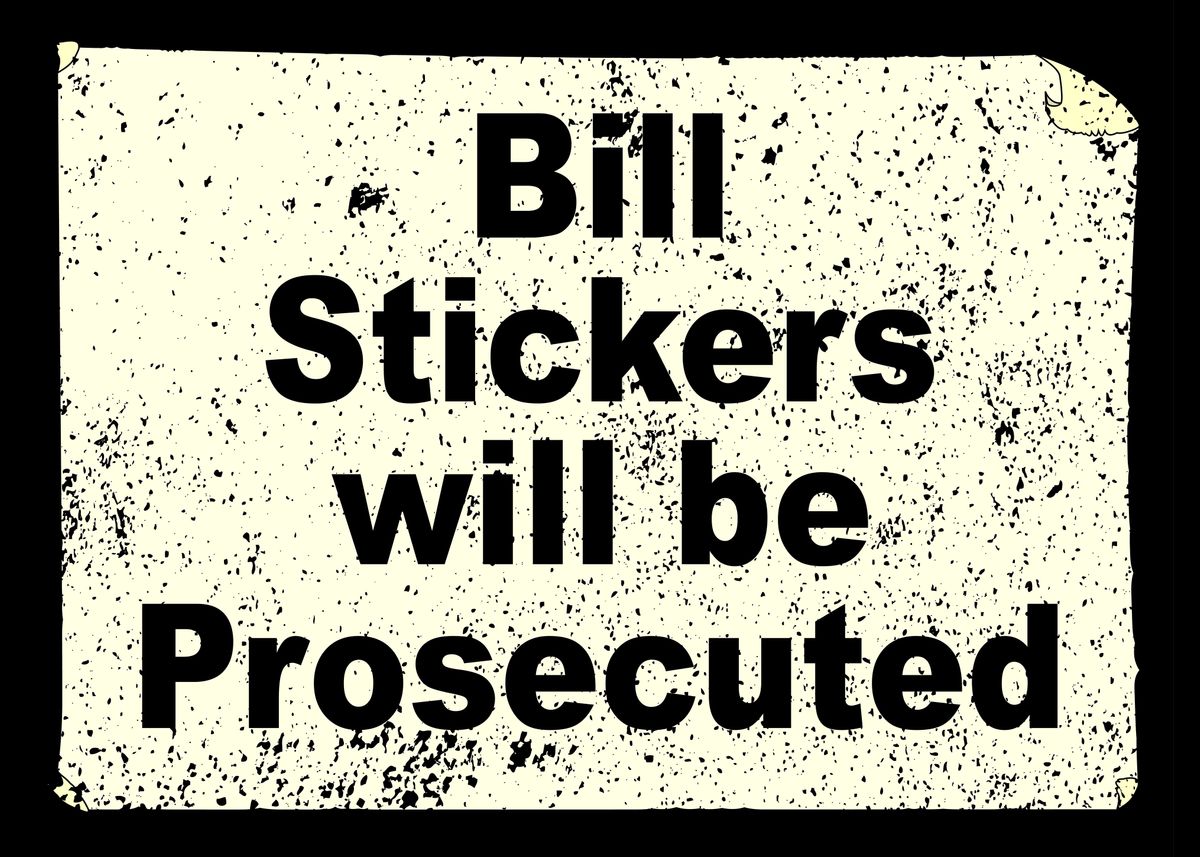 'Bill Stickers' Poster by HomeStead Digital | Displate
