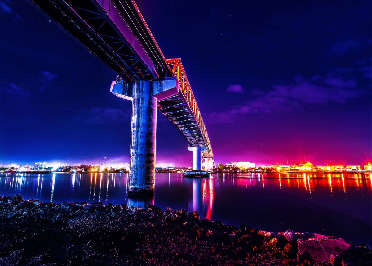'Mactan Mandaue Bridge' Poster by Patrick Geiss | Displate