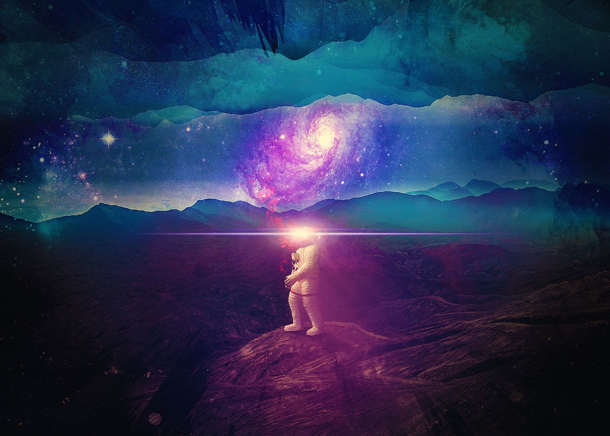 'Spaceman' Poster by Patryk Andrzejewski | Displate