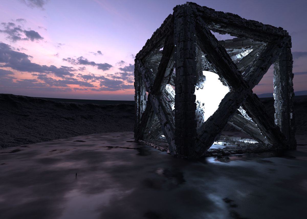 'The Tesseract' Poster, picture, metal print, paint by Aivaras ...