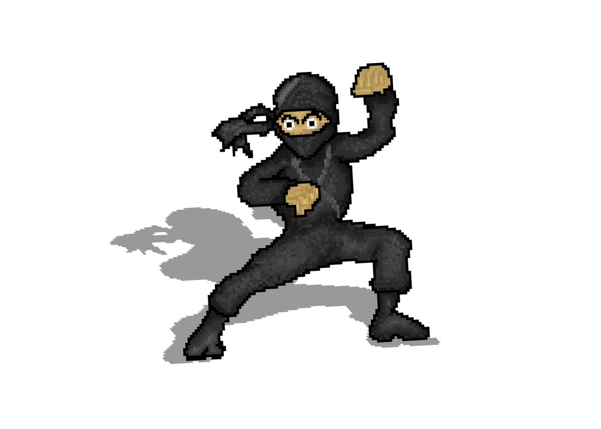 'Pixel Art Ninja Character' Poster by Ocon Crew | Displate