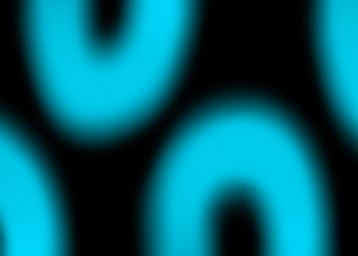 'black and neon blue' Poster, picture, metal print, paint by Strangest ...