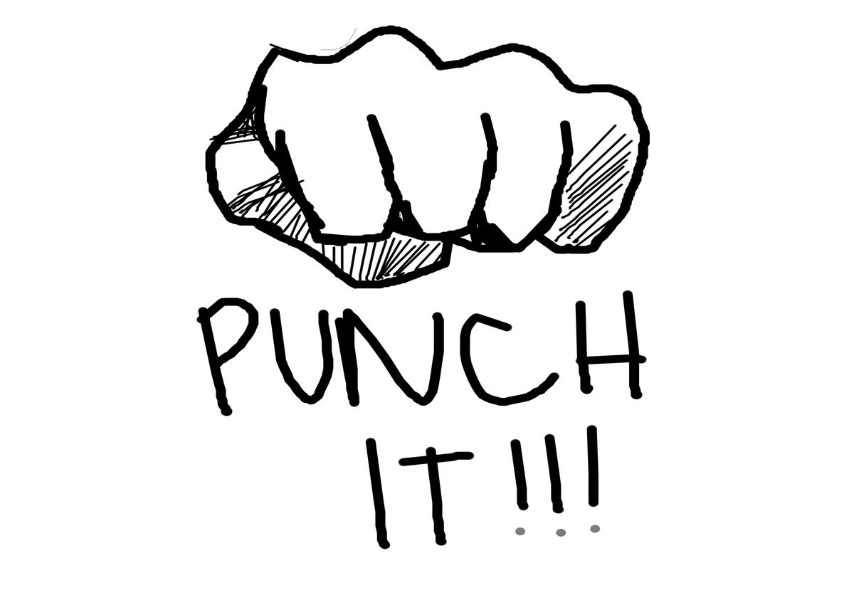 'punch it' Poster, picture, metal print, paint by Strangest Author ...