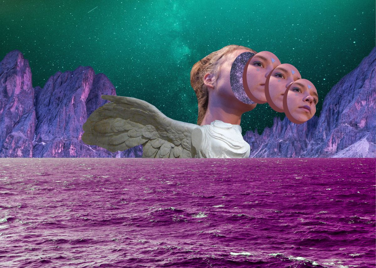 'Angel Face' Poster, picture, metal print, paint by amio | Displate