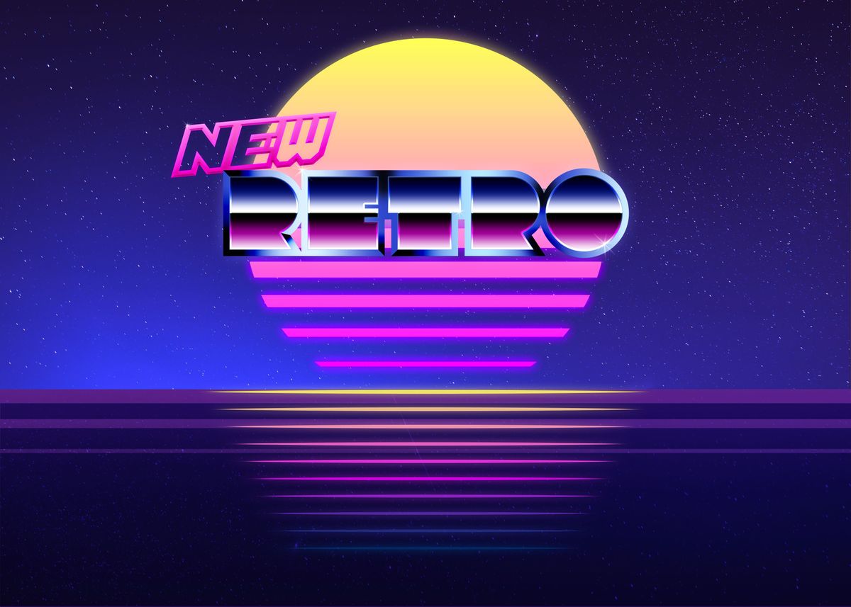 'New Retro' Poster, picture, metal print, paint by MXRTN DESIGNS | Displate
