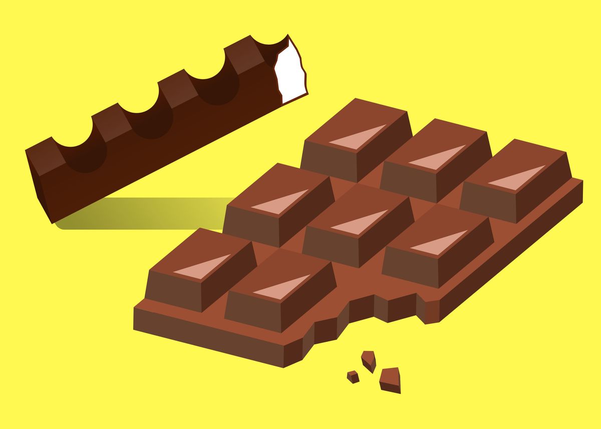 'chocolate bar art' Poster by Shahena | Displate