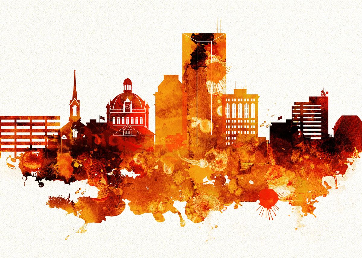 'Lexington Kentucky Skyline' Poster by Dim | Displate