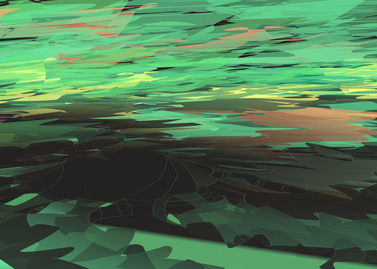 'Inhospitable planet v9' Poster, picture, metal print, paint by Vic ...