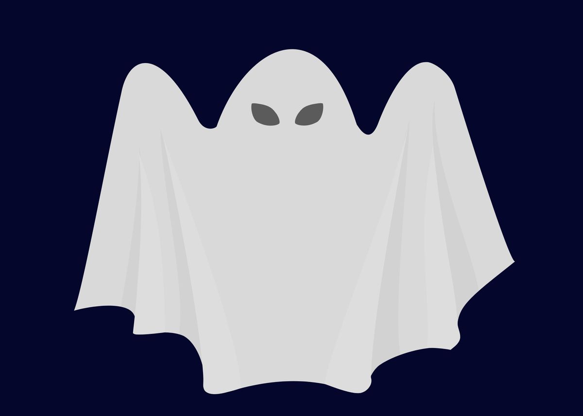 'scary ghost art' Poster, picture, metal print, paint by Shahena | Displate