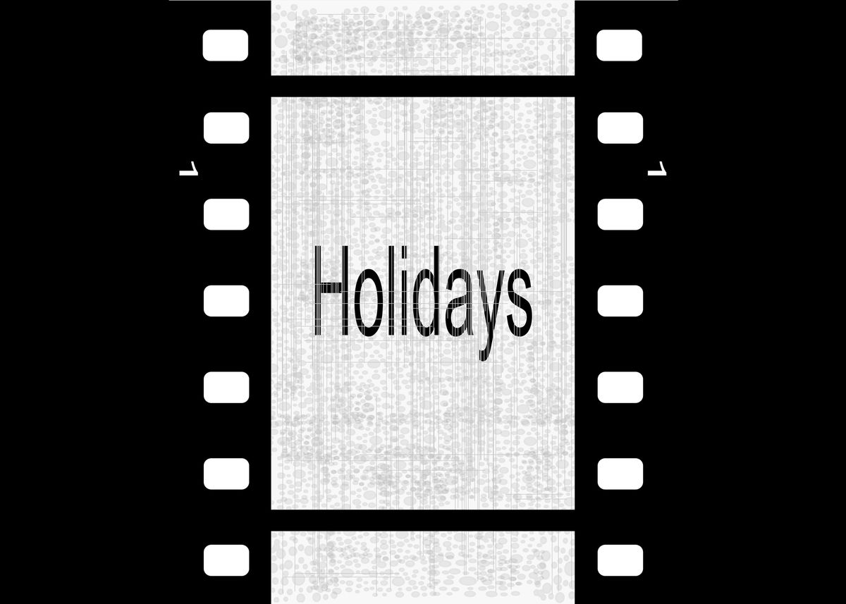 'Holidays Film Strip' Poster by HomeStead Digital | Displate