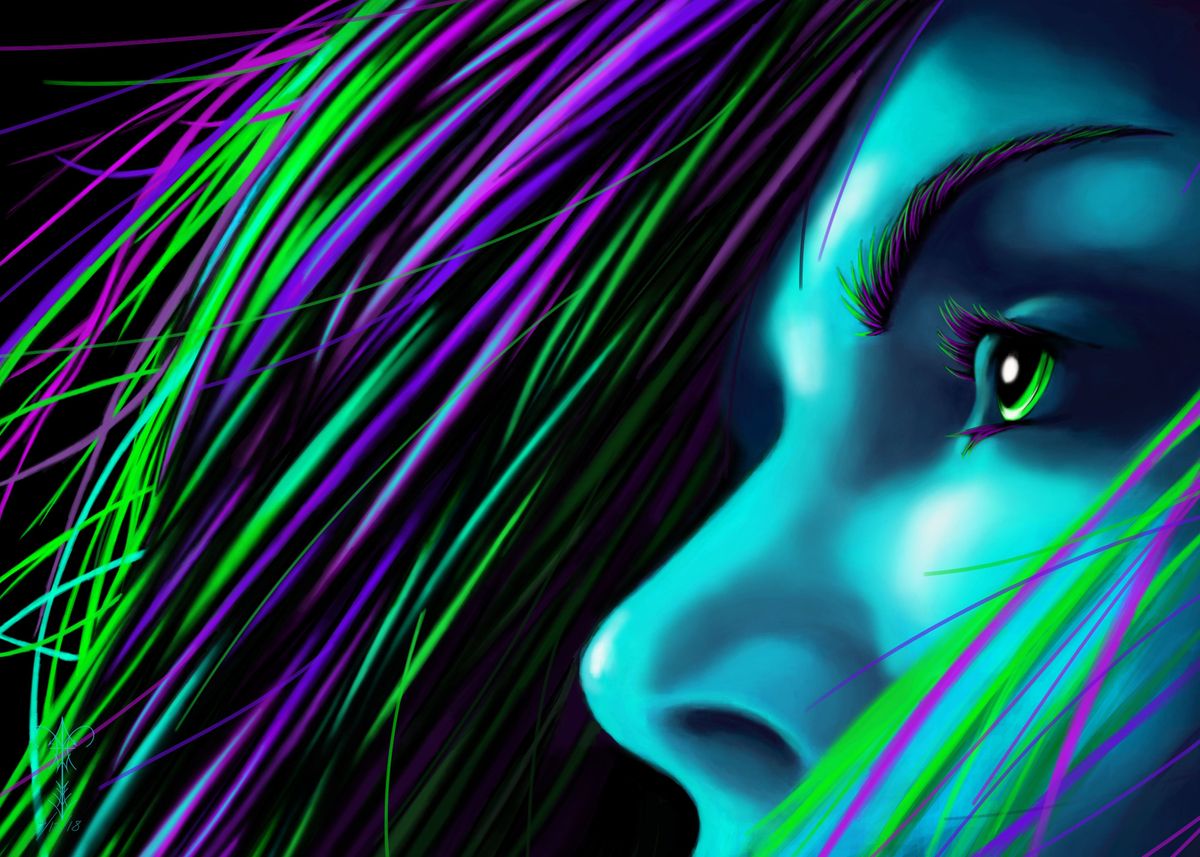 'Neon' Poster by Krymson-Kye | Displate